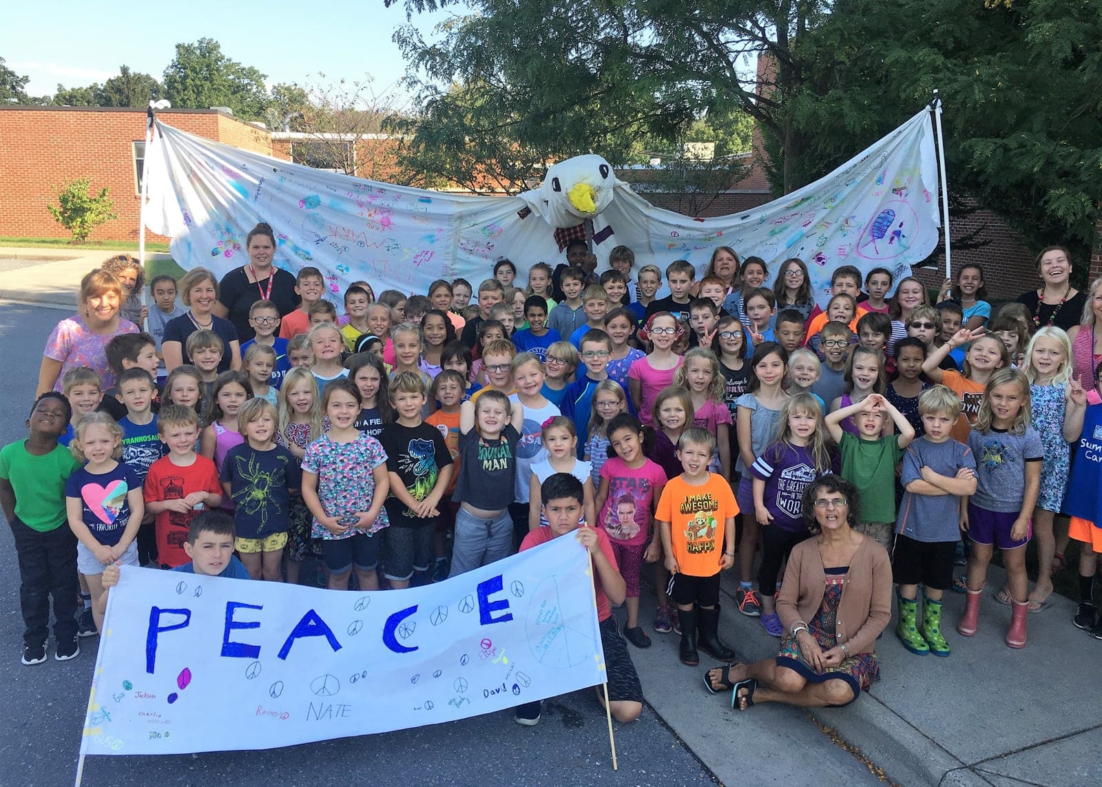 Peace Dove Puppet Leads Annual Elementary Peace Parade | Eastern ...