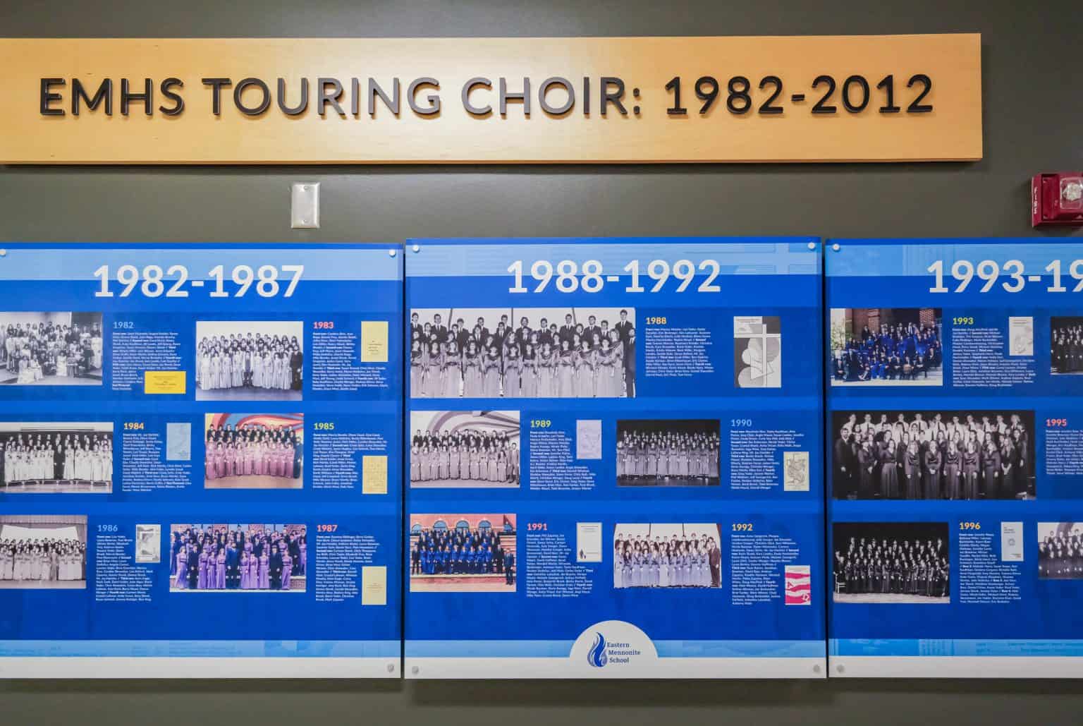 EMHS Touring choir display | Eastern Mennonite School
